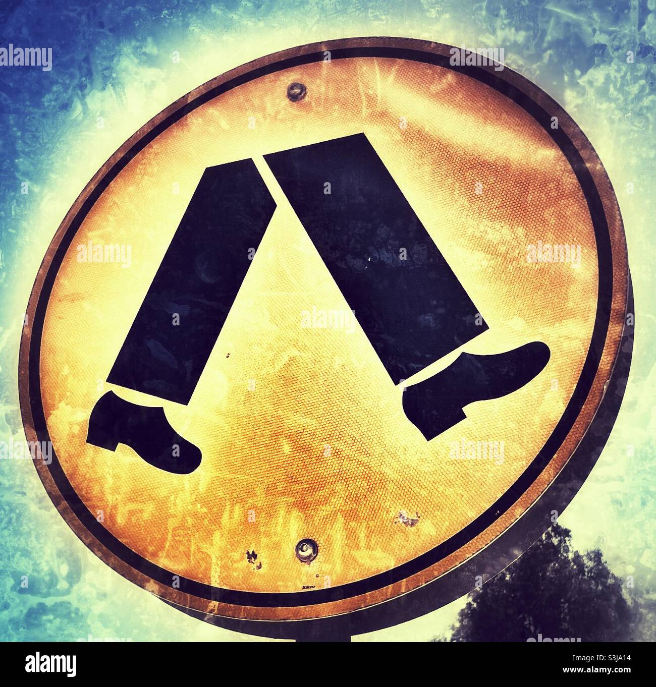 Sign legs hi-res stock photography and images - Alamy