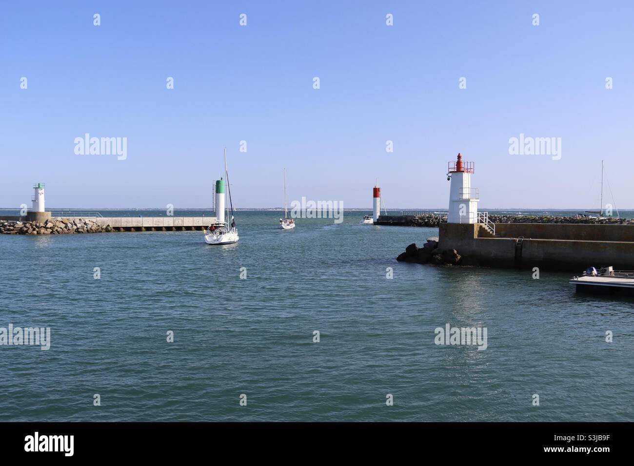 The harbor of Port Haliguen in Quiberon, Brittany, France Stock Photo ...