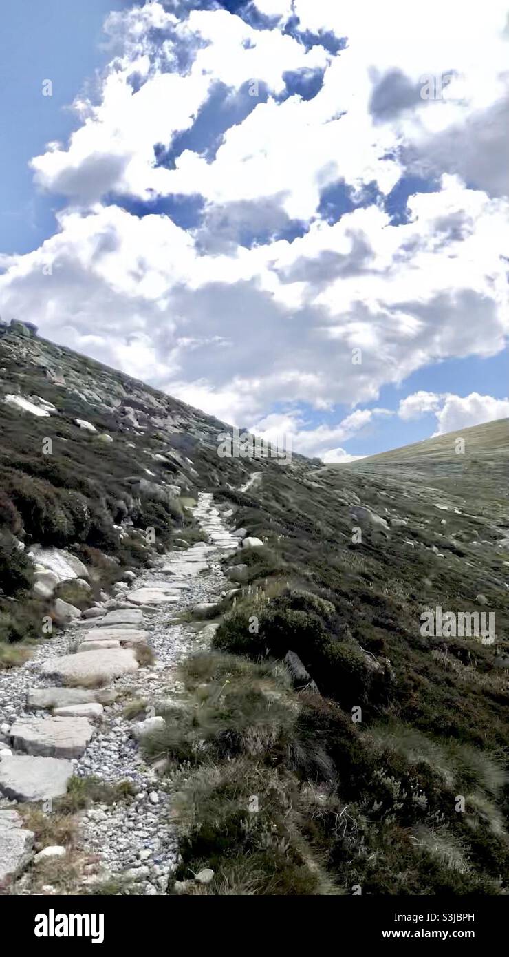 White stone path up the Mountain Kosciusko Stock Photo - Alamy
