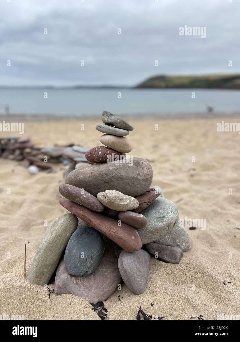 Pebbles, beach, sand Stock Photo - Alamy