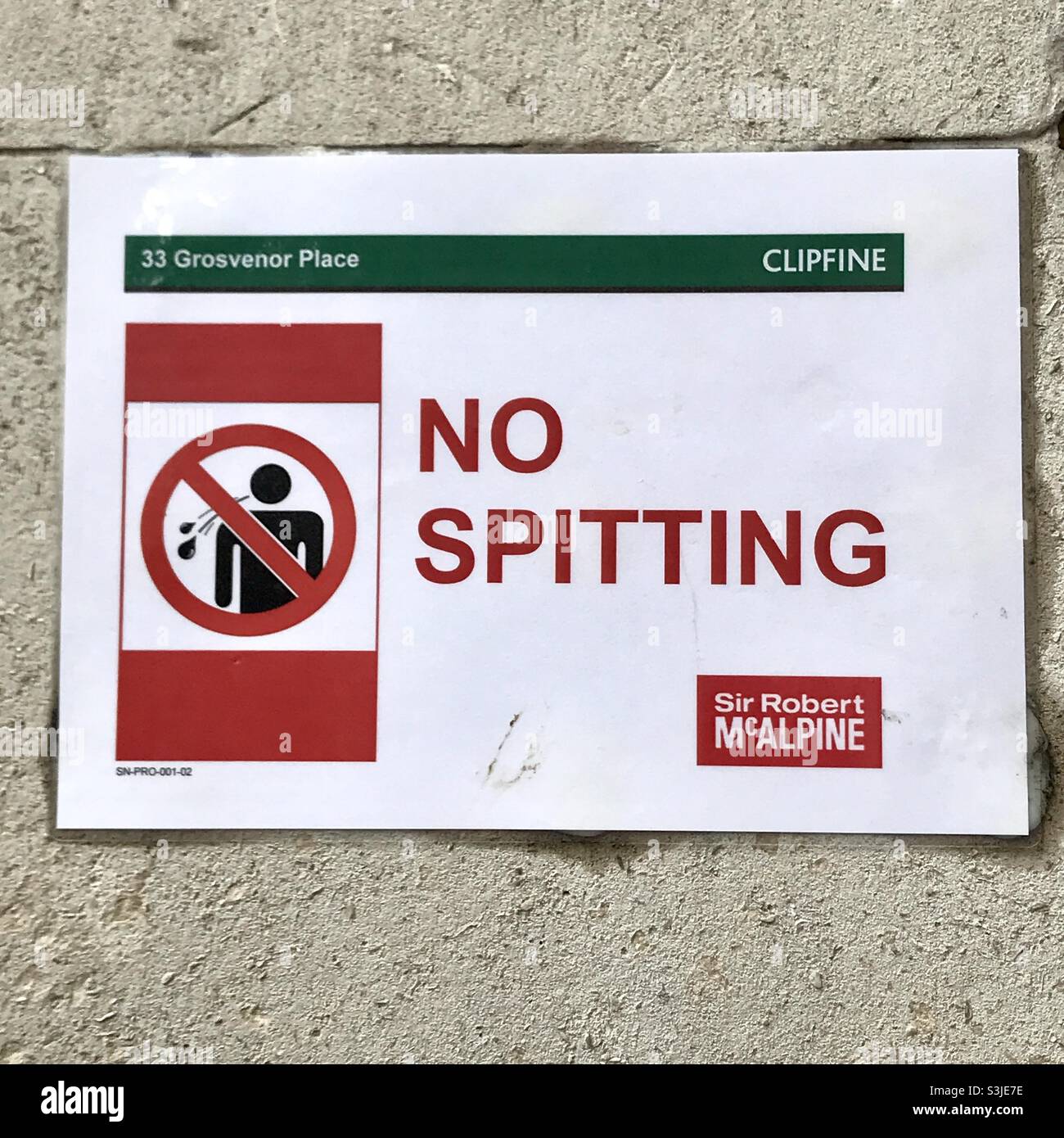 Funny No Spitting Sign