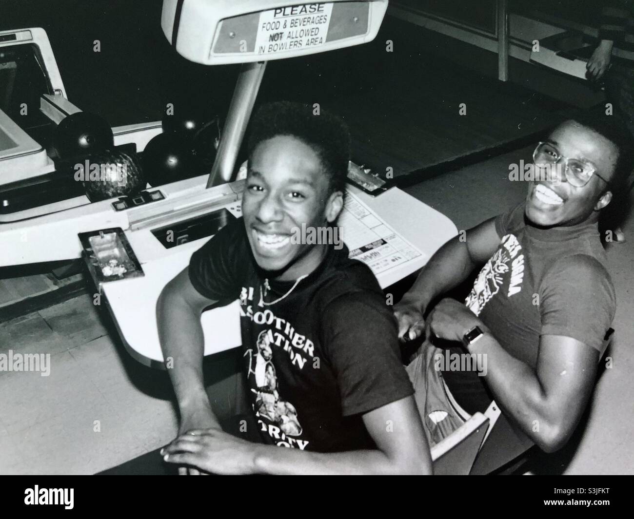 Big Brother organization participants at Bowling alley Stock Photo - Alamy