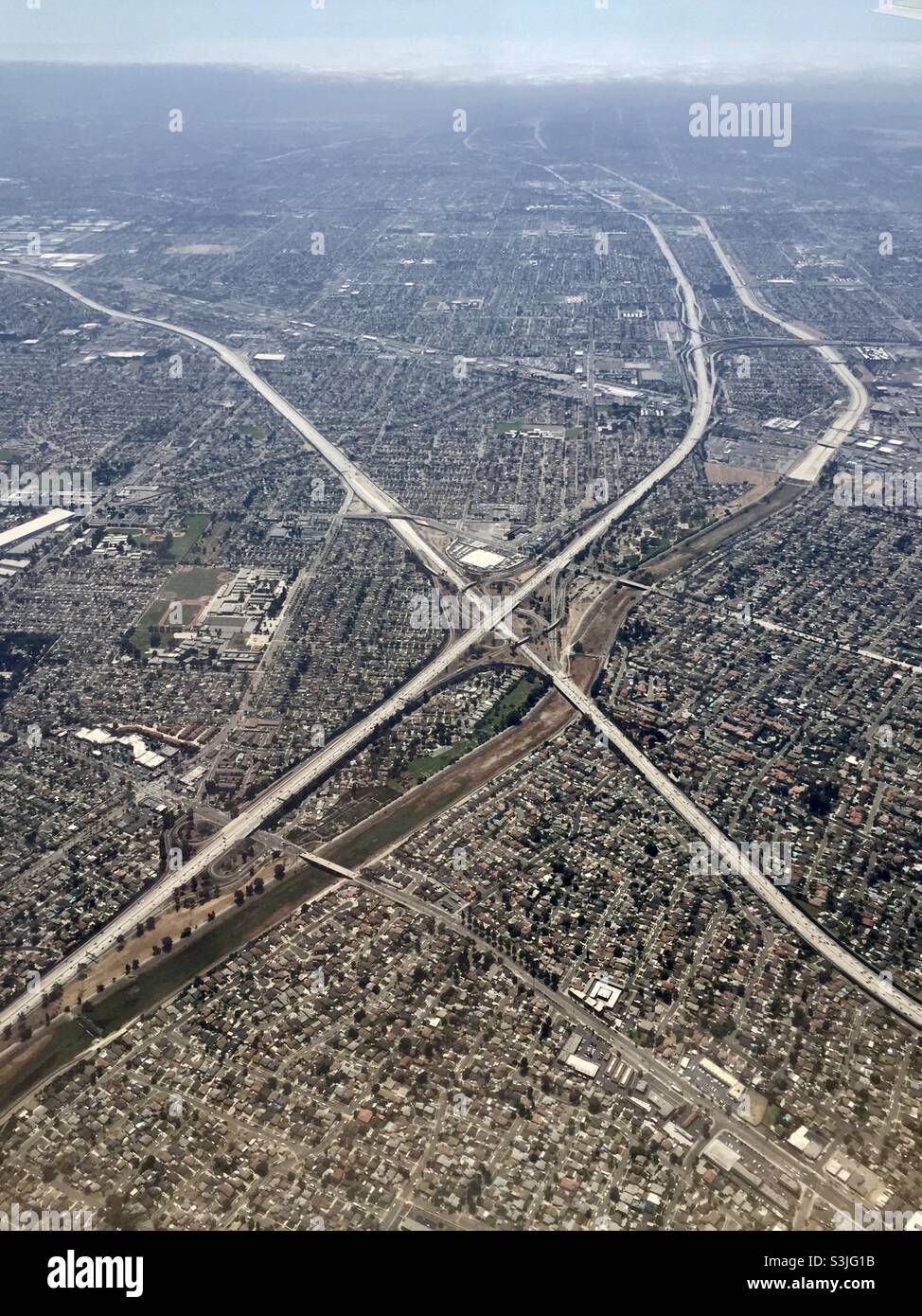 Los angeles bird eye view hi-res stock photography and images - Alamy