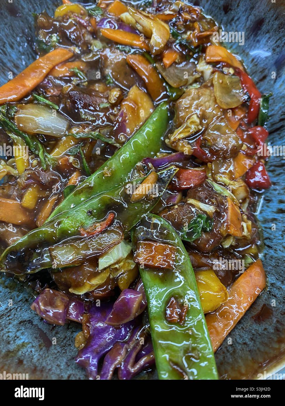 Honey Glazed Chilli Stir Fry Stock Photo - Alamy