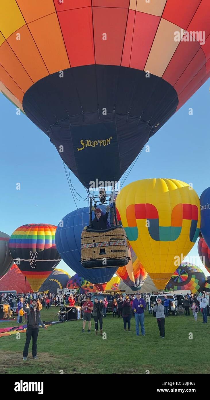 Hot air balloons at the Albuquerque Balloon Fiesta Stock Photo - Alamy