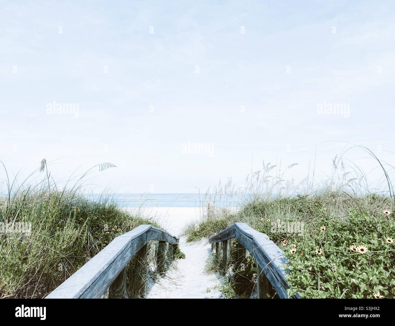 Walkway to beach Stock Photo - Alamy
