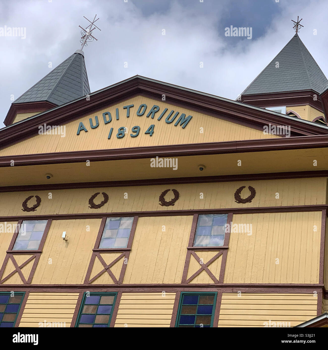 August, 2021, Detail, Great Auditorium, built in 1894, Ocean Grove Camp ...