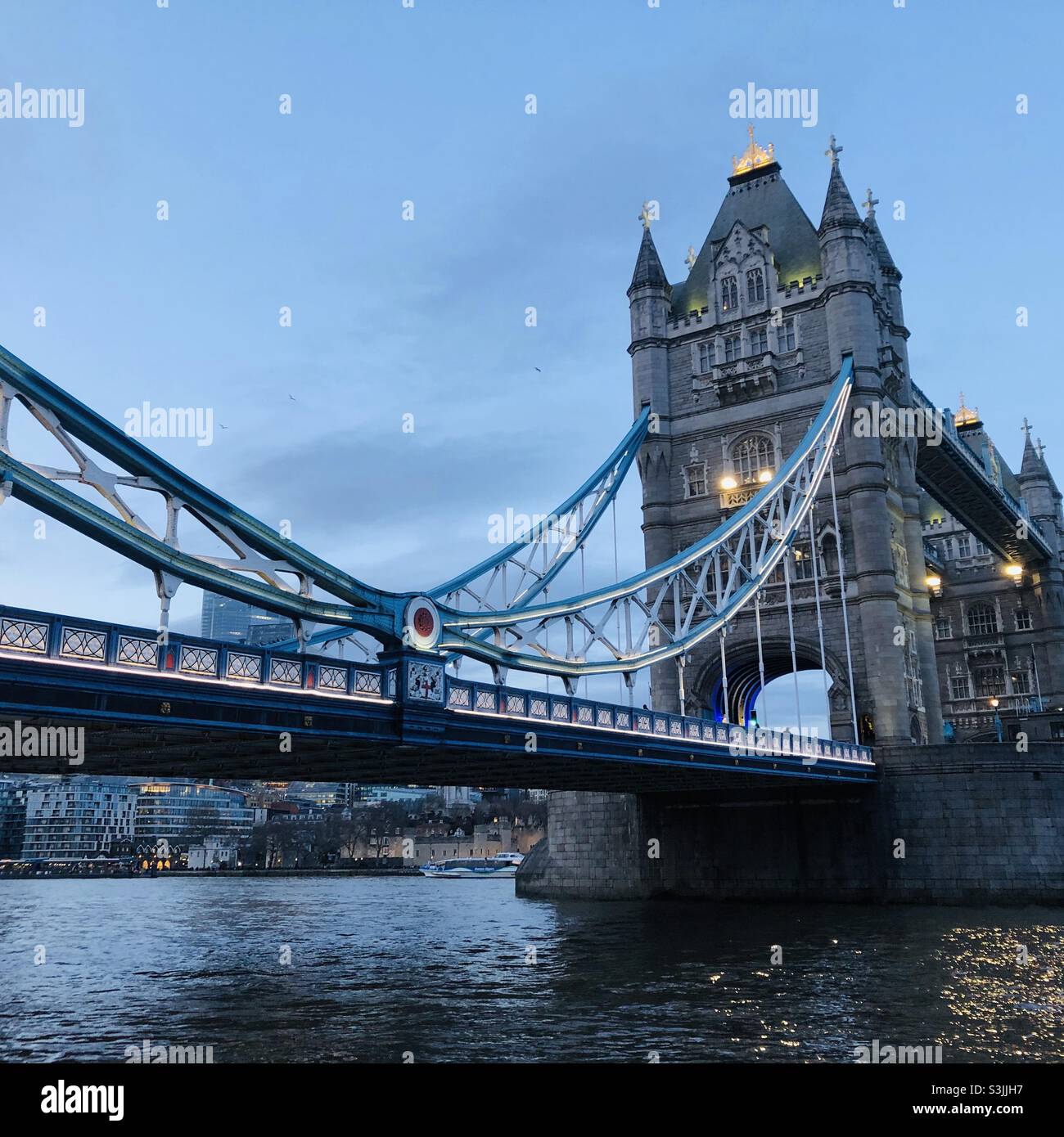 Tower Bridge London dusk view Stock Photo - Alamy