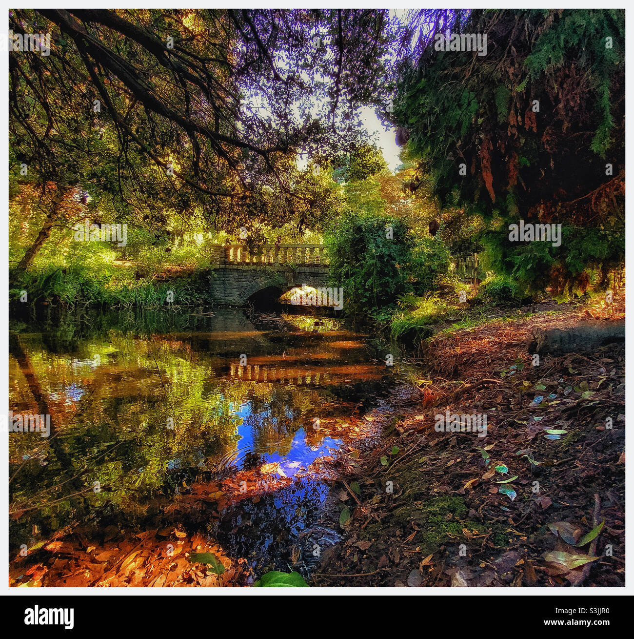 The bridge over the river Peck Stock Photo - Alamy