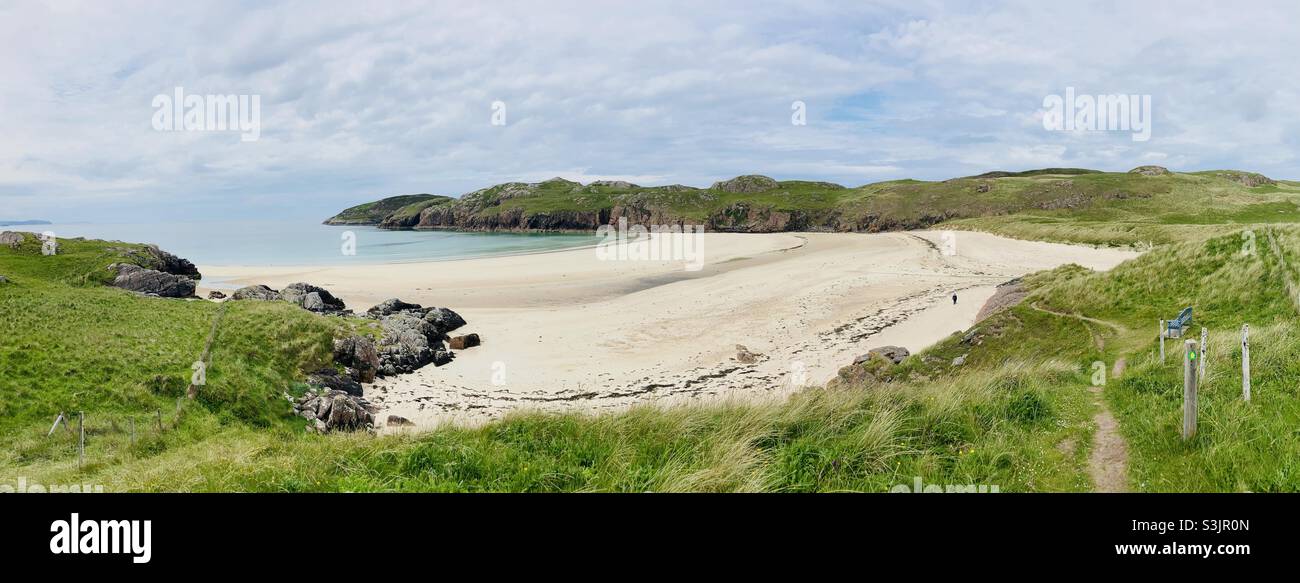 Polin beach deserted, North Coast 500. Scotland Stock Photo - Alamy