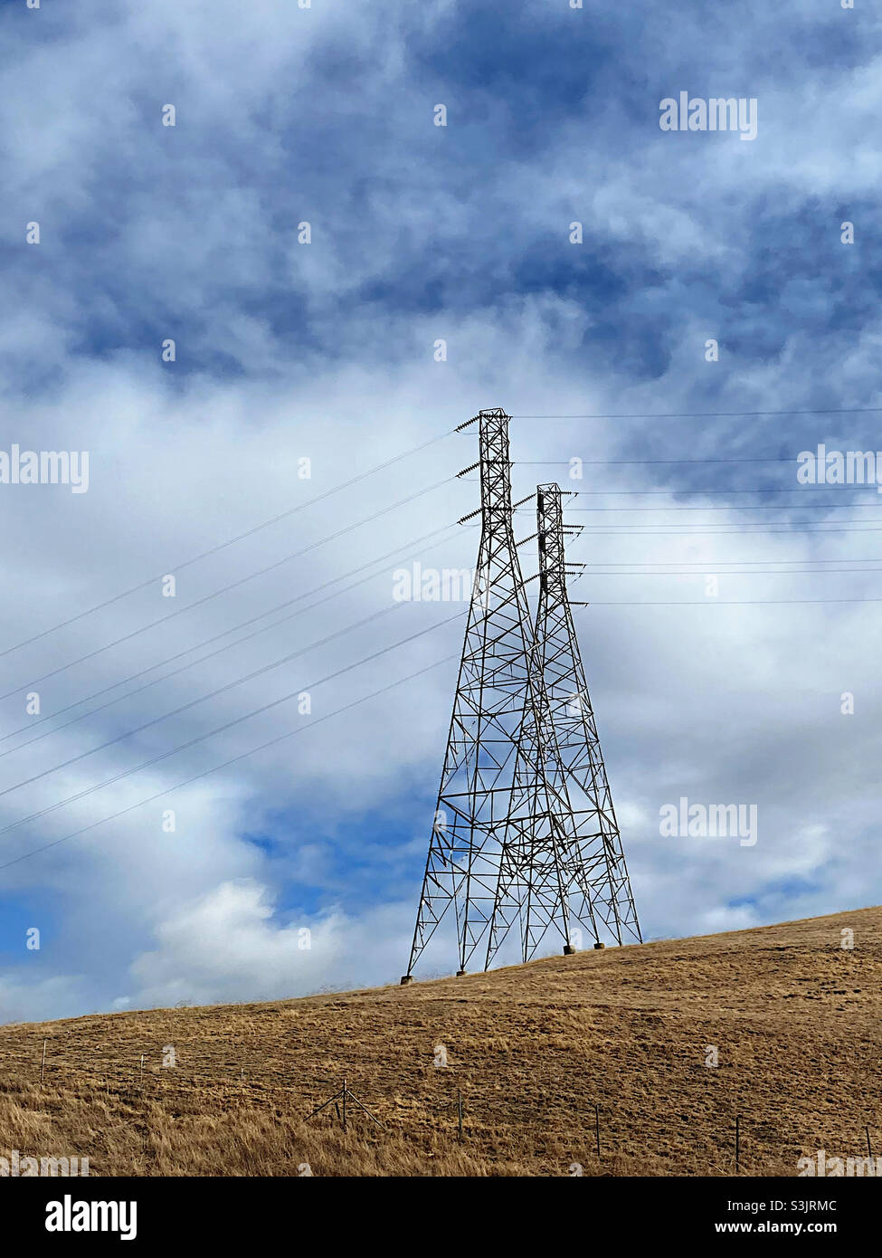 Electric power lines and towers Stock Photo - Alamy