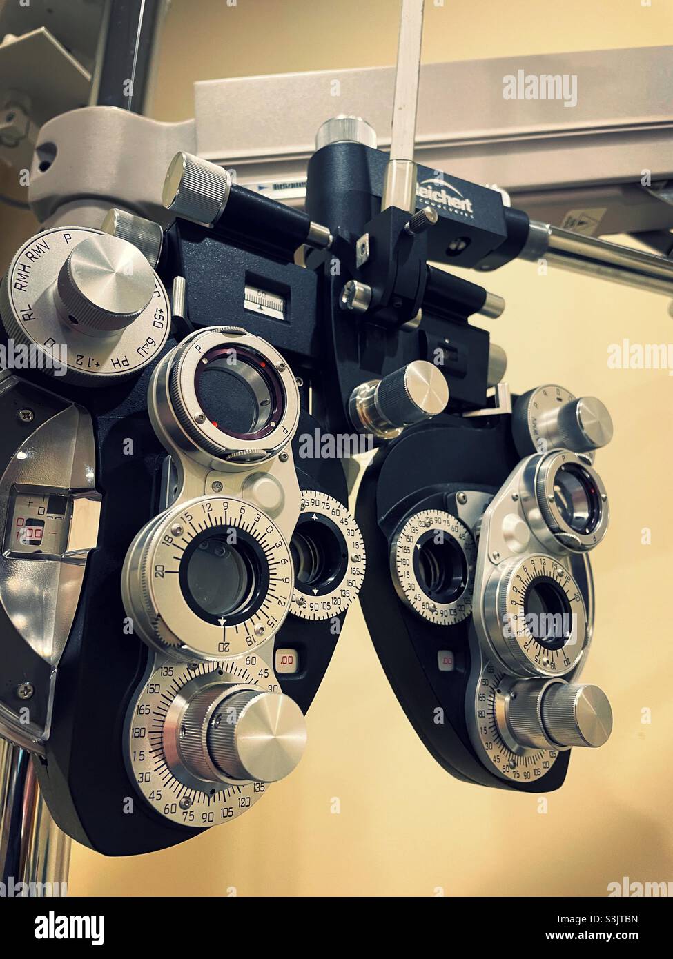 Optometrists use a phoropter to measure refraction to determine ...