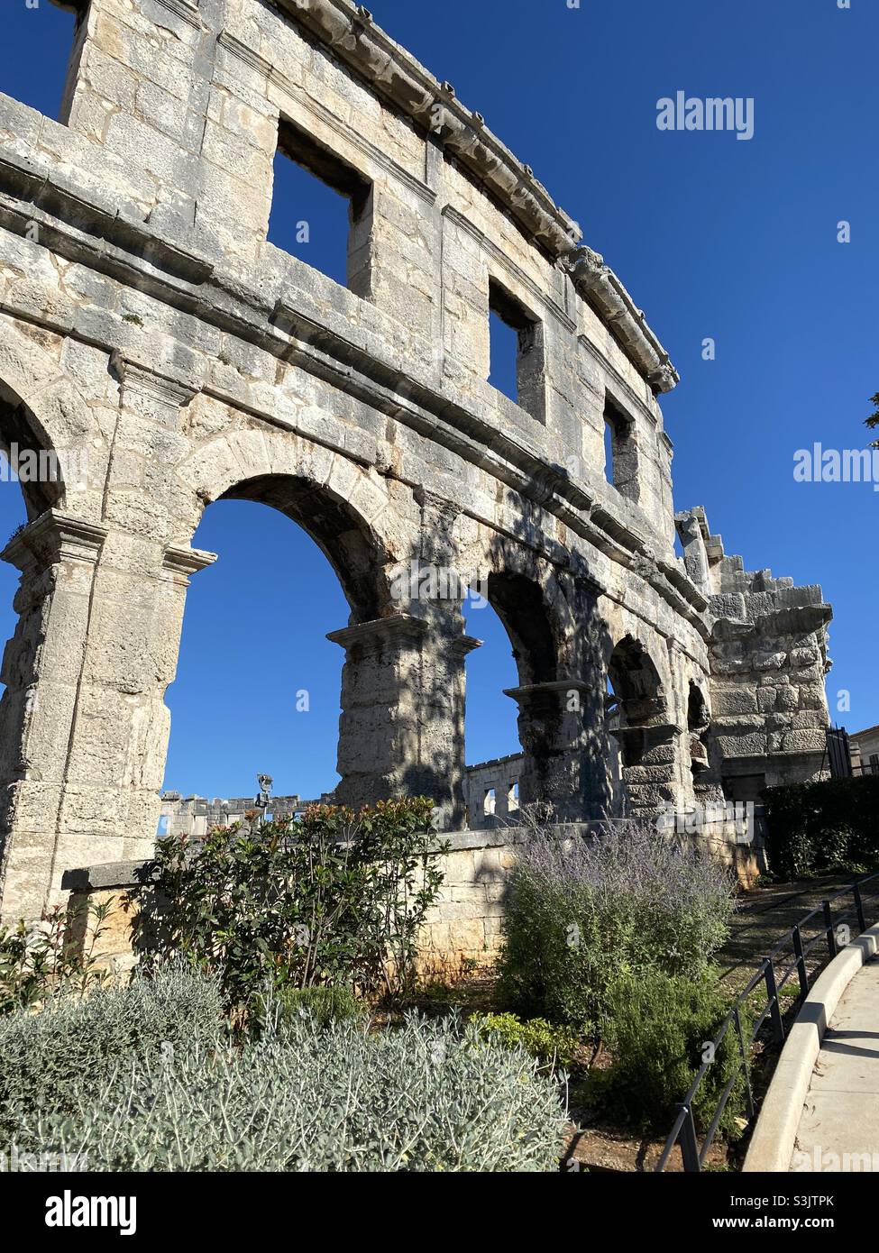The colosseum of Pula in croatia Stock Photo - Alamy