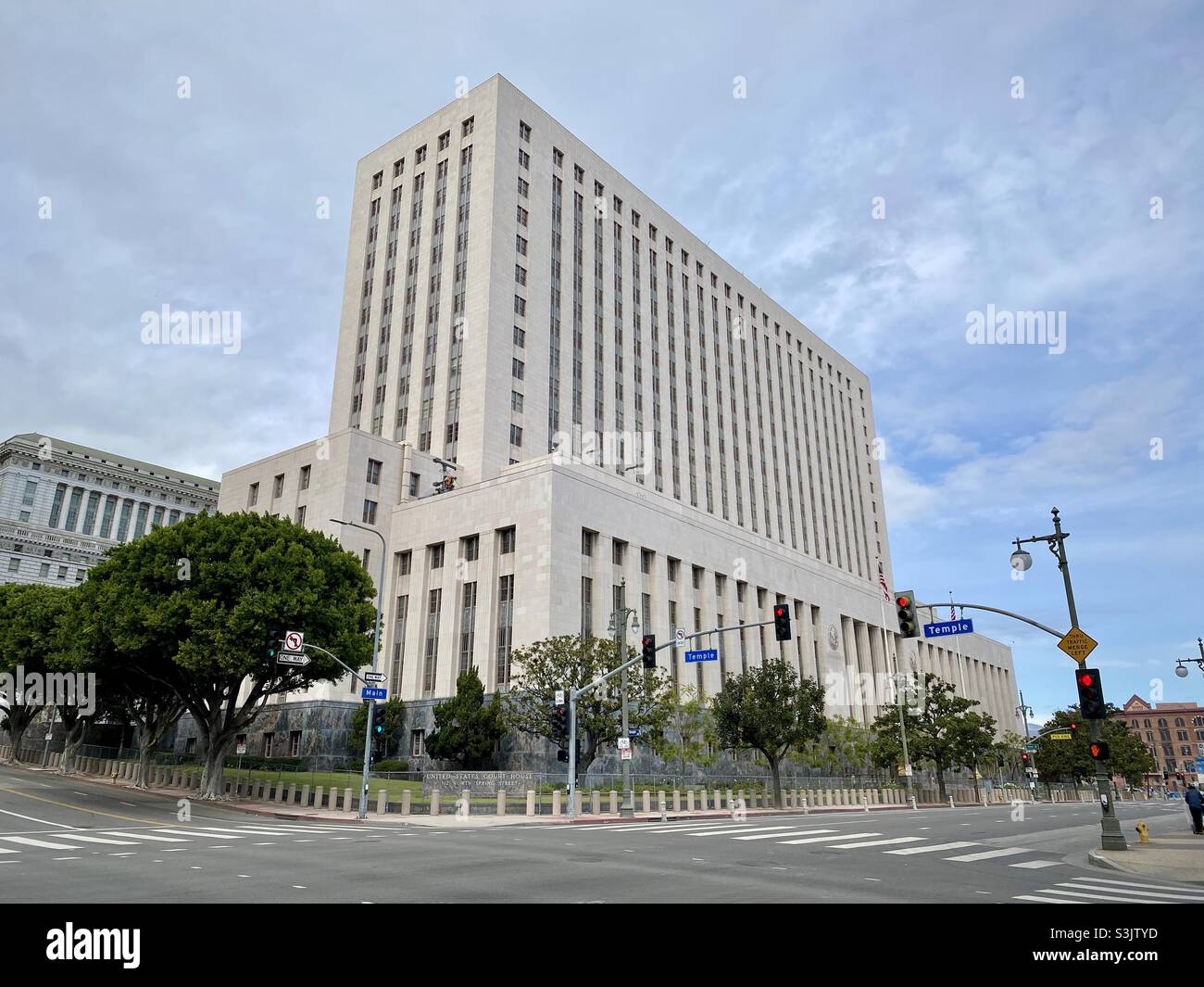 LOS ANGELES, CA, JAN 2021: United States Court House building, civic ...