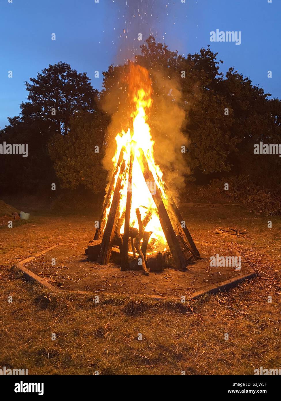 Large pyramid fire Stock Photo - Alamy
