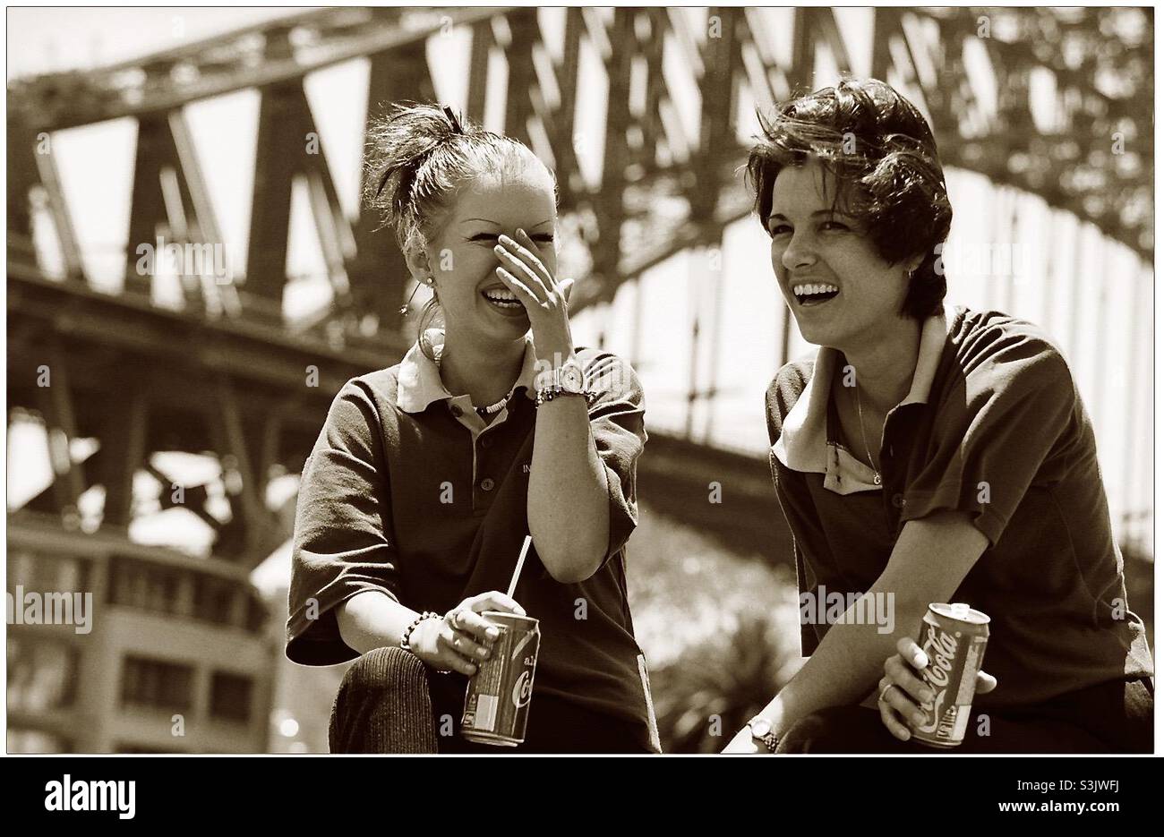 Office girls lunch break Sydney harbour Stock Photo - Alamy