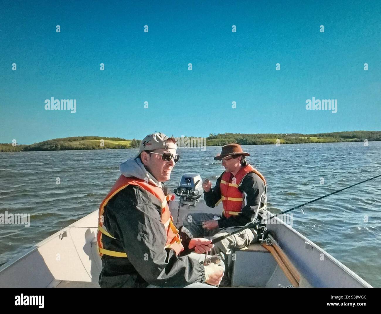 Gone fishing, Pine Lake, Alberta, Canada Stock Photo - Alamy