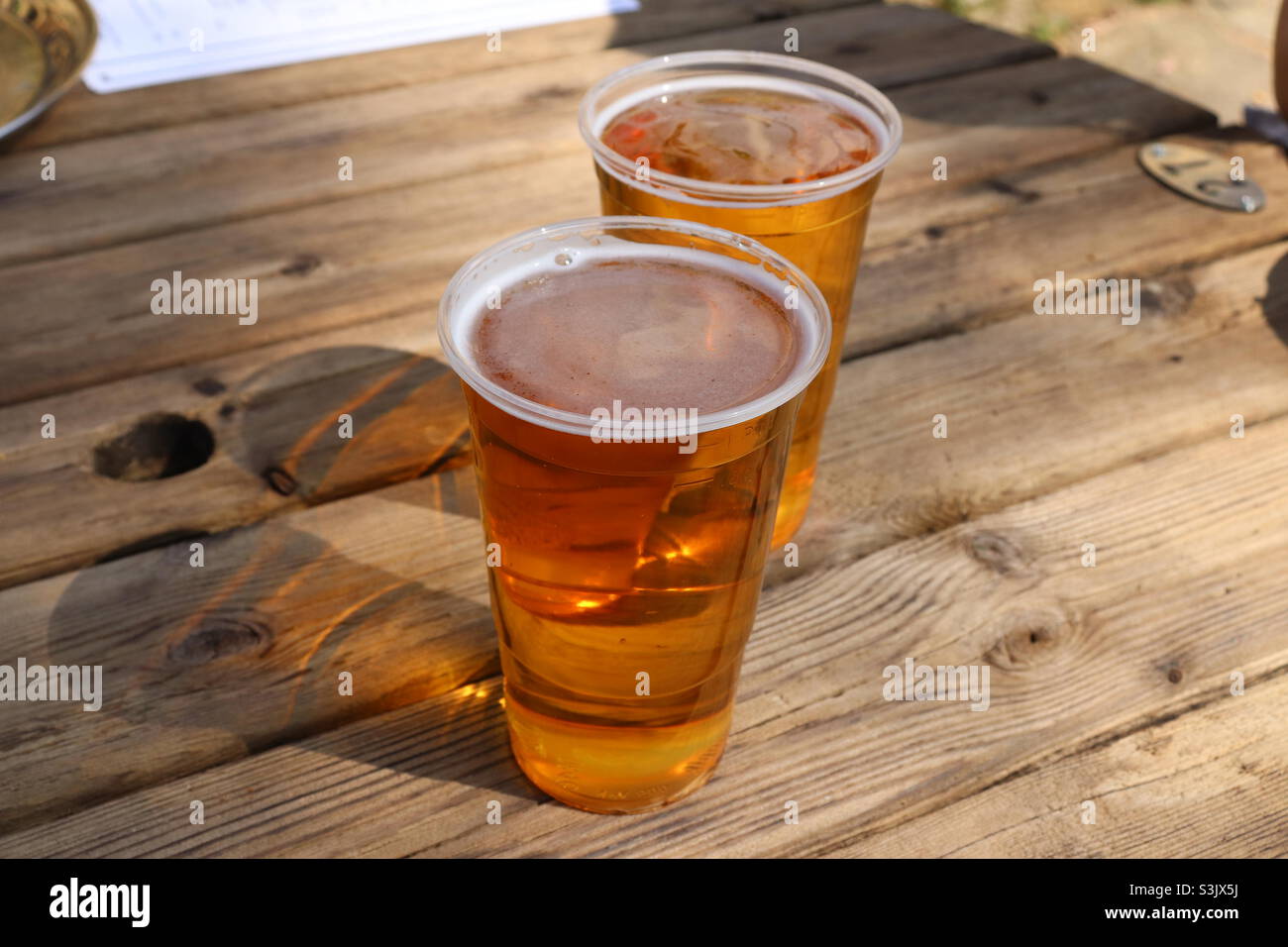 Beer cups table hi-res stock photography and images - Alamy