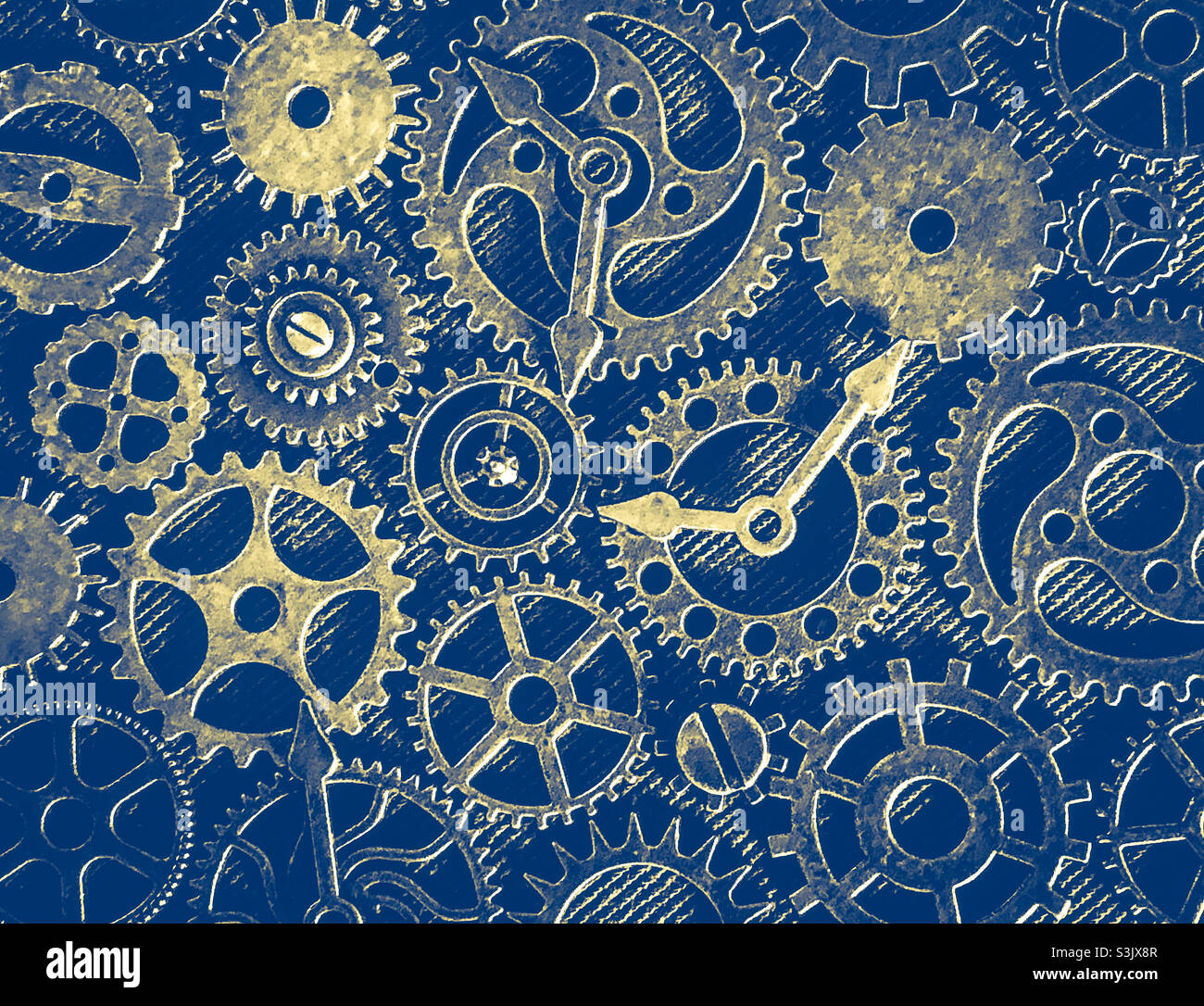 Clock cogs hands hi-res stock photography and images - Alamy