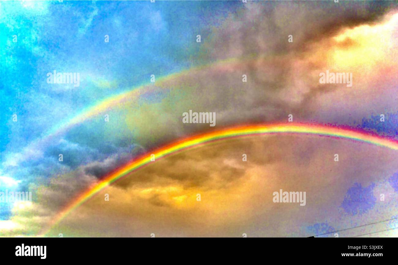 Rainbow double rainbow hi-res stock photography and images - Alamy