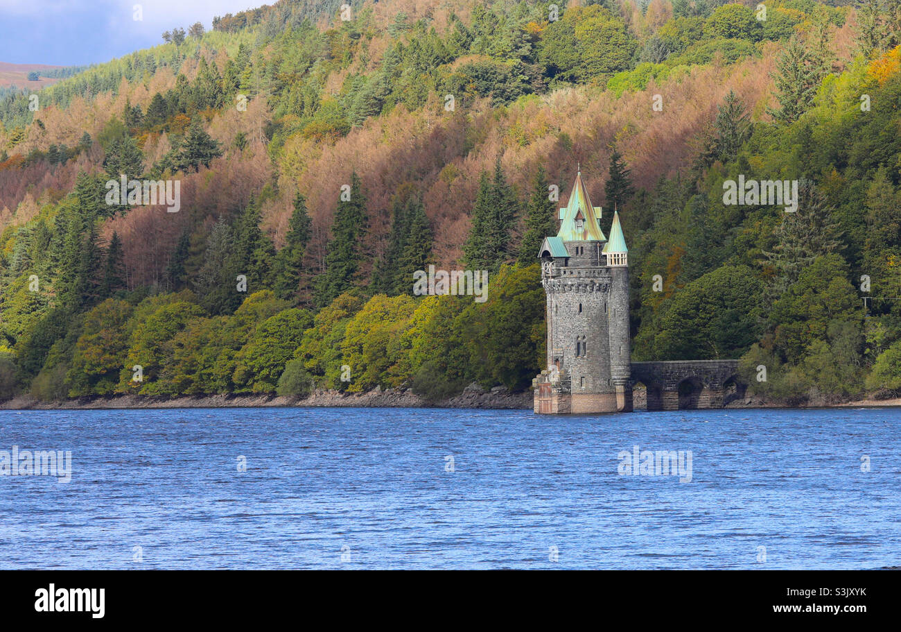 Straining tower at lake vyrnwy hi-res stock photography and images - Alamy