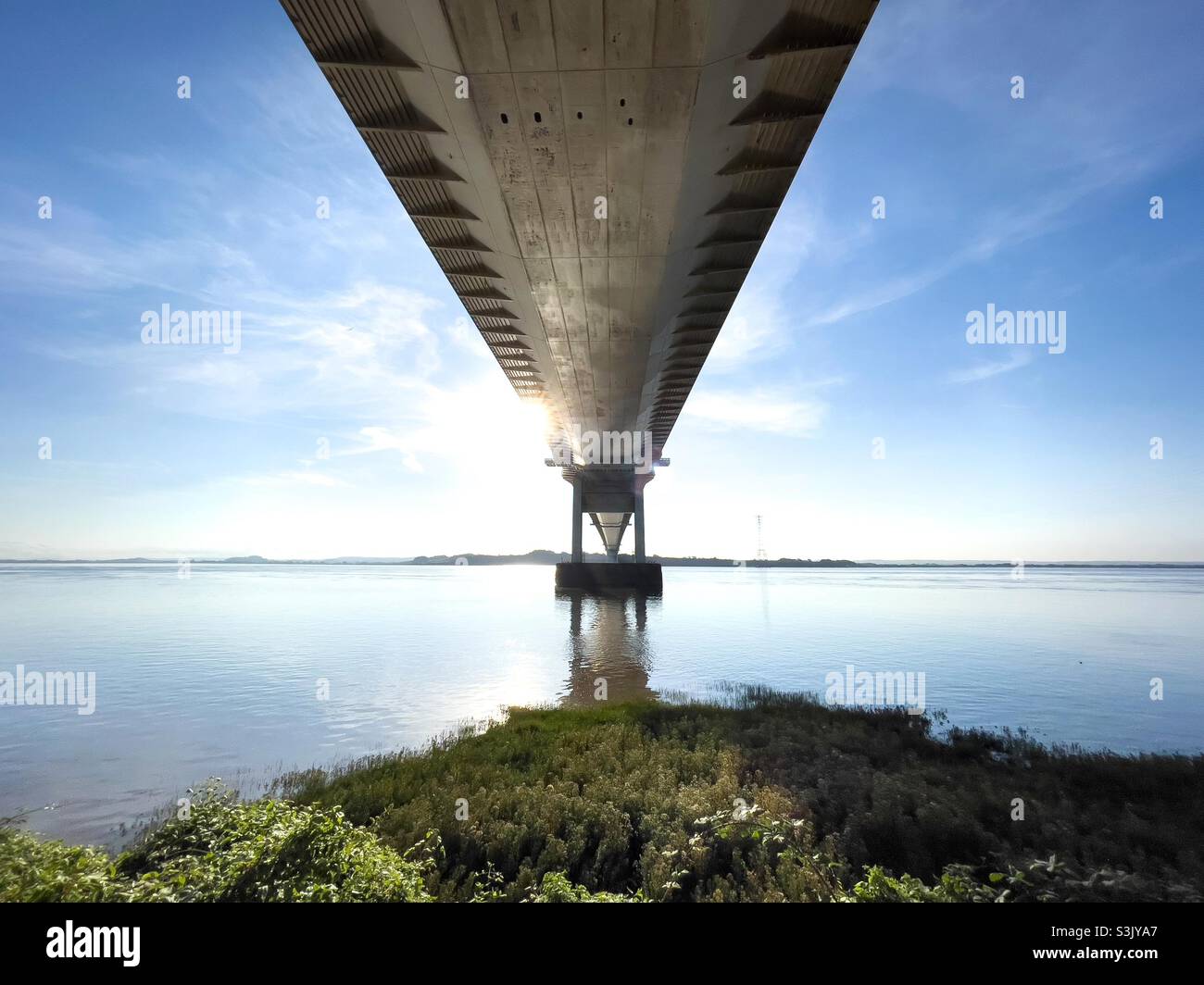 Under the Severn bridge Stock Photo - Alamy
