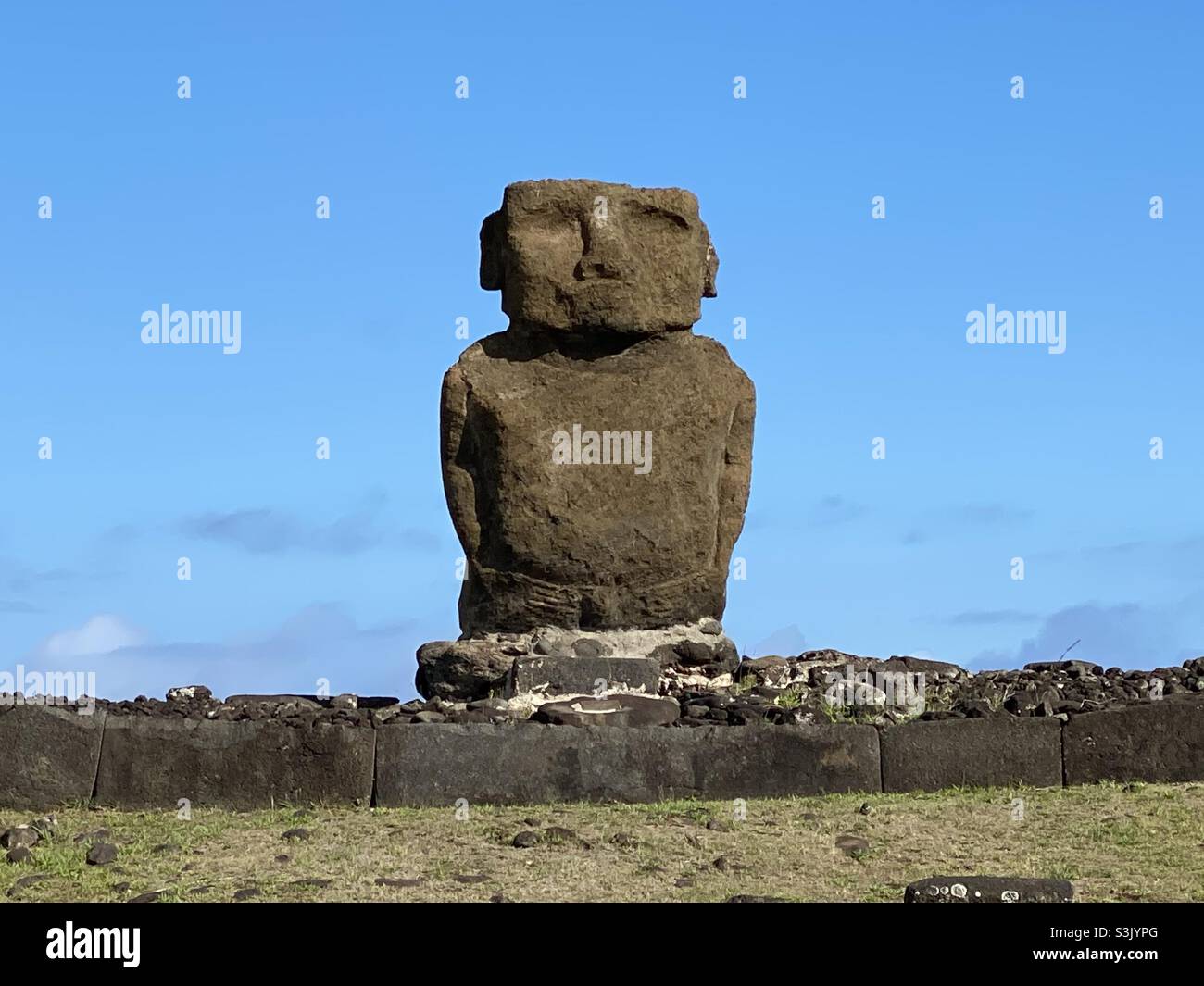 Easter island stone wall hi-res stock photography and images - Alamy
