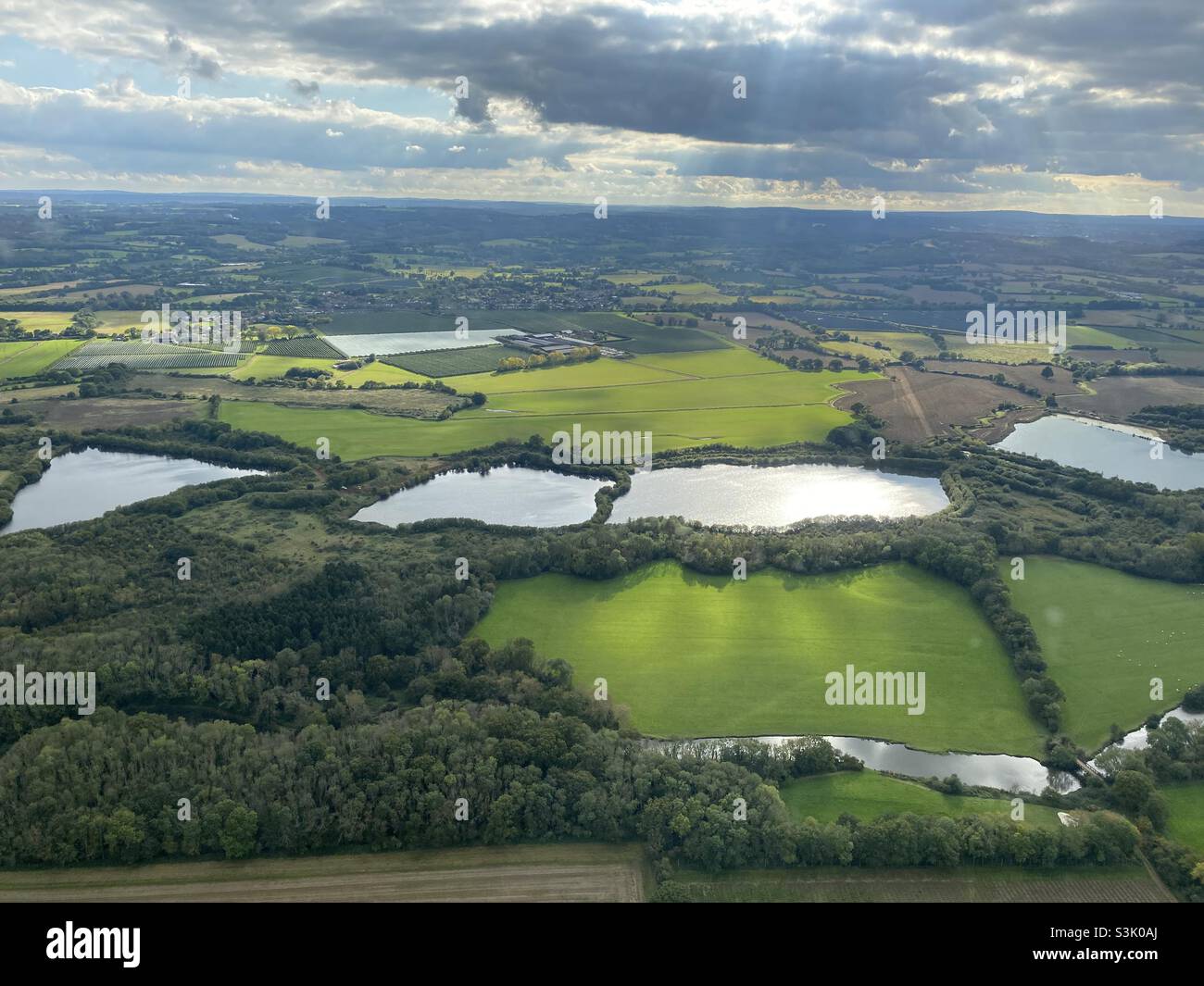 English landscape from the air Stock Photo - Alamy