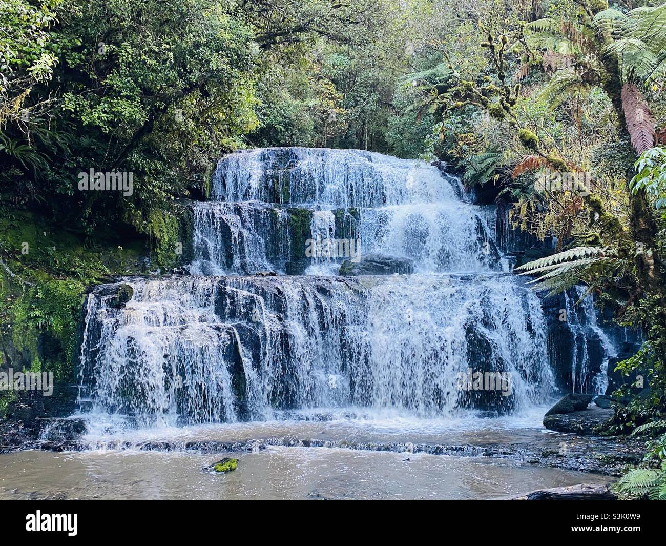 Purakaunui Waterfalls High Resolution Stock Photography and Images - Alamy