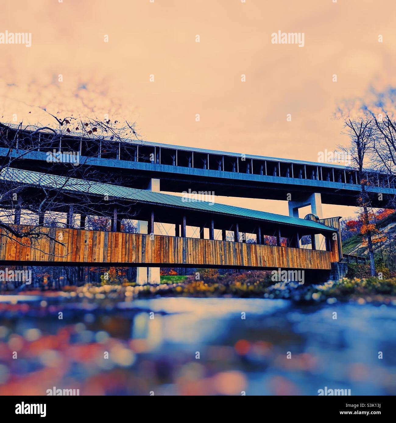 Smolen gulf covered bridge hi-res stock photography and images - Alamy