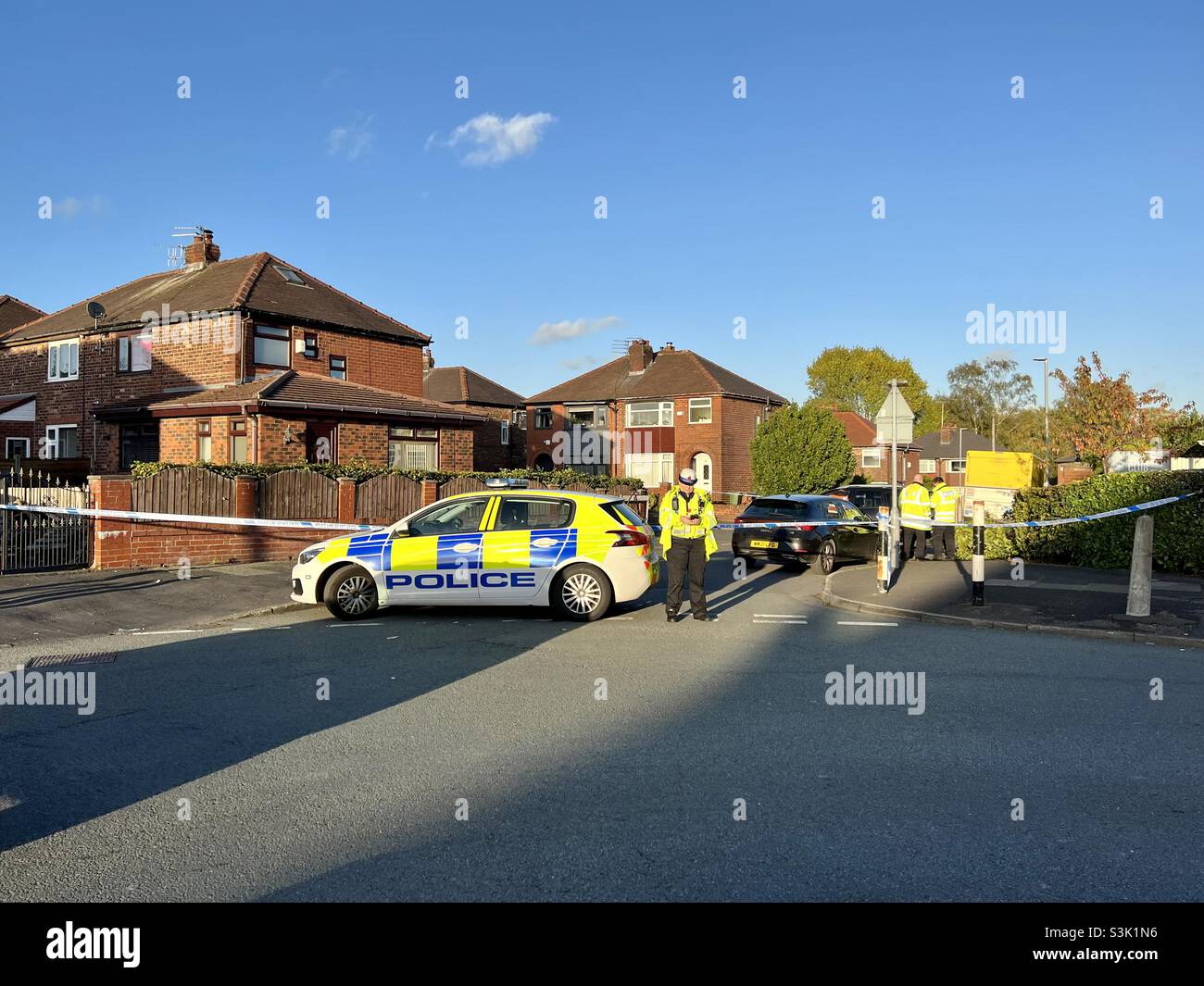 Manchester police car crime scene hi-res stock photography and images ...
