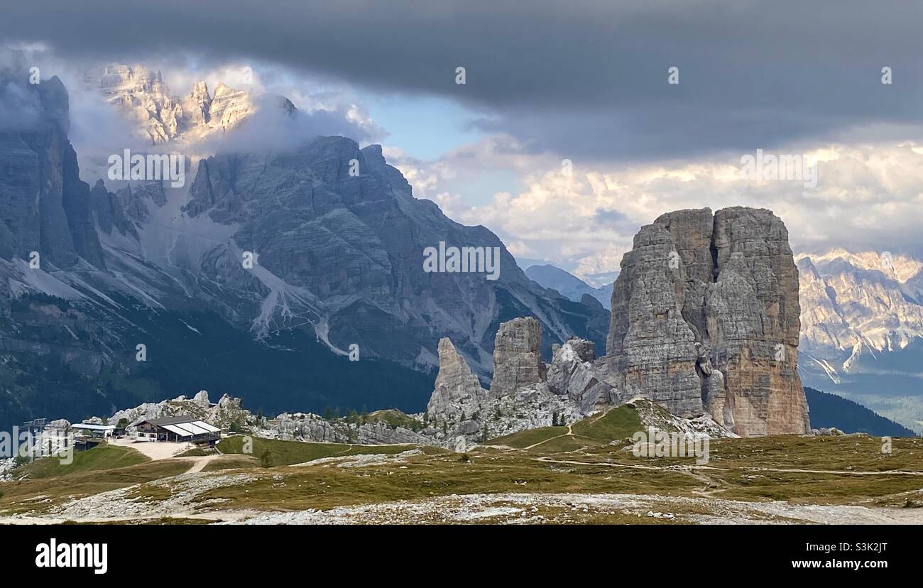 Cinque Torri, Cortina, Italy Stock Photo - Alamy