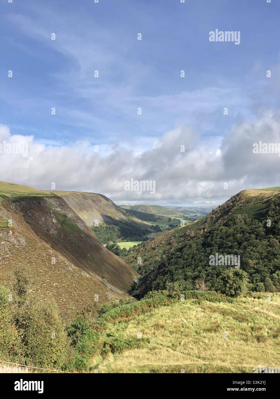 View across “Dylife Gorge” Wales Stock Photo - Alamy