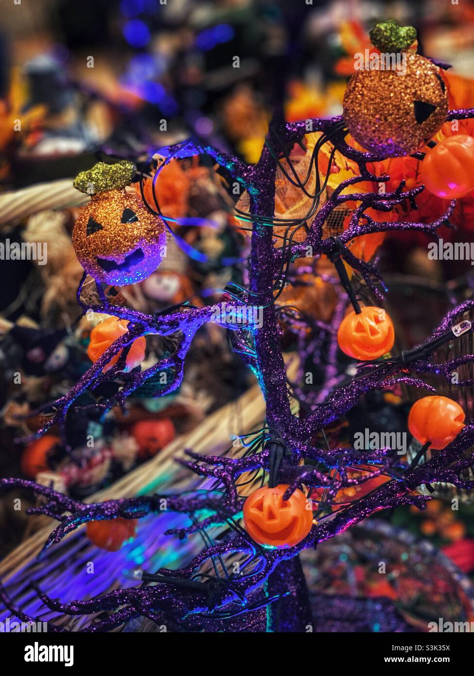 Halloween and tree hi-res stock photography and images - Alamy