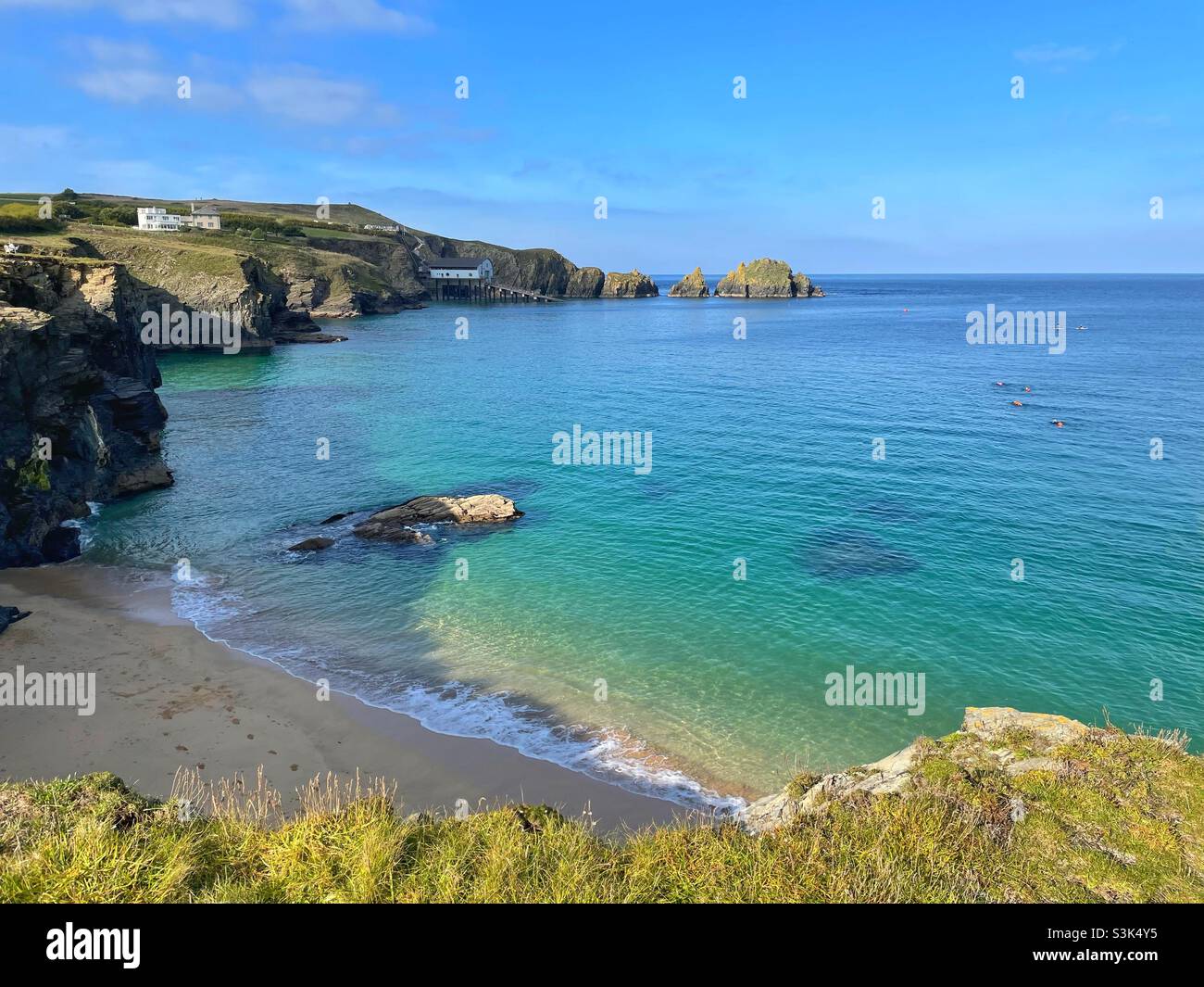 Mother Ivey’s Bay, with the Lifeboat station in the distance, October ...