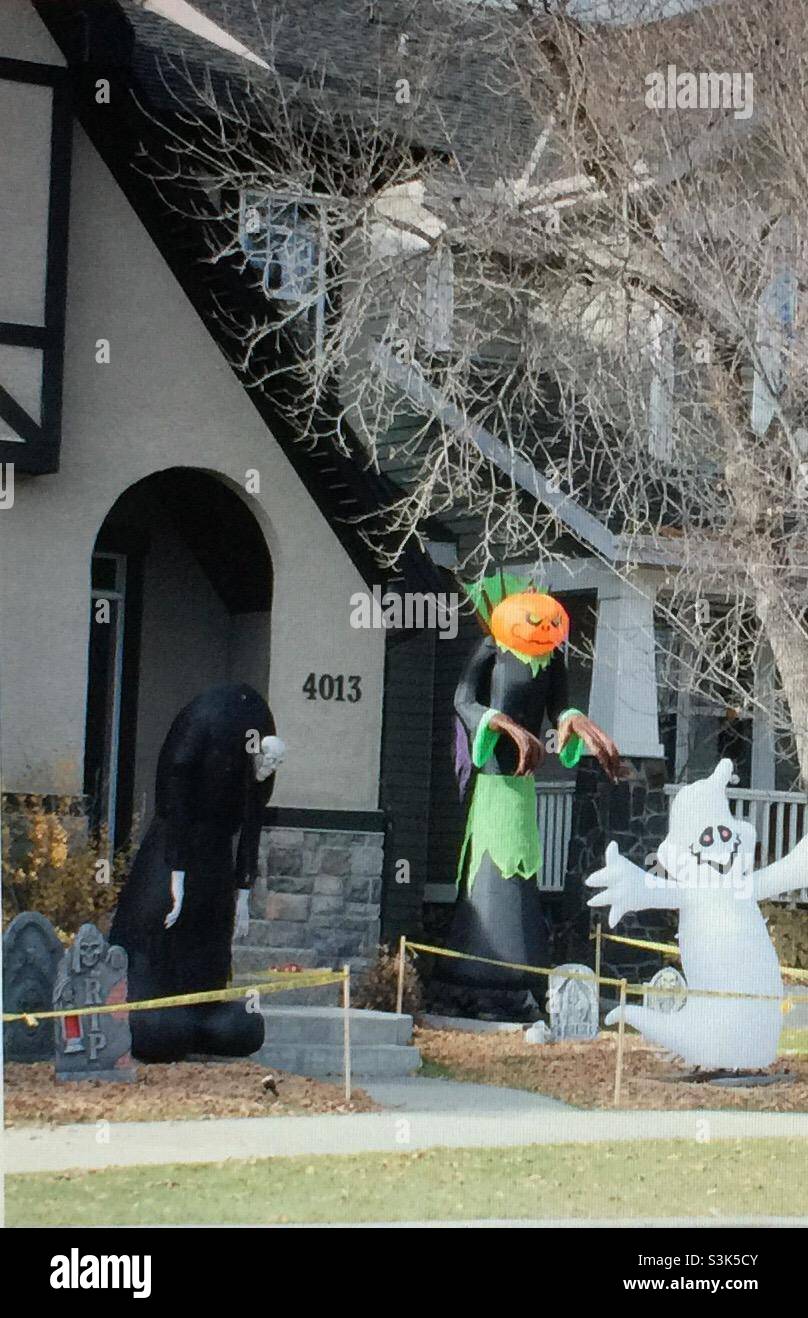 Halloween, ghost, costumes, masks, skeletons , pumpkins Stock Photo - Alamy
