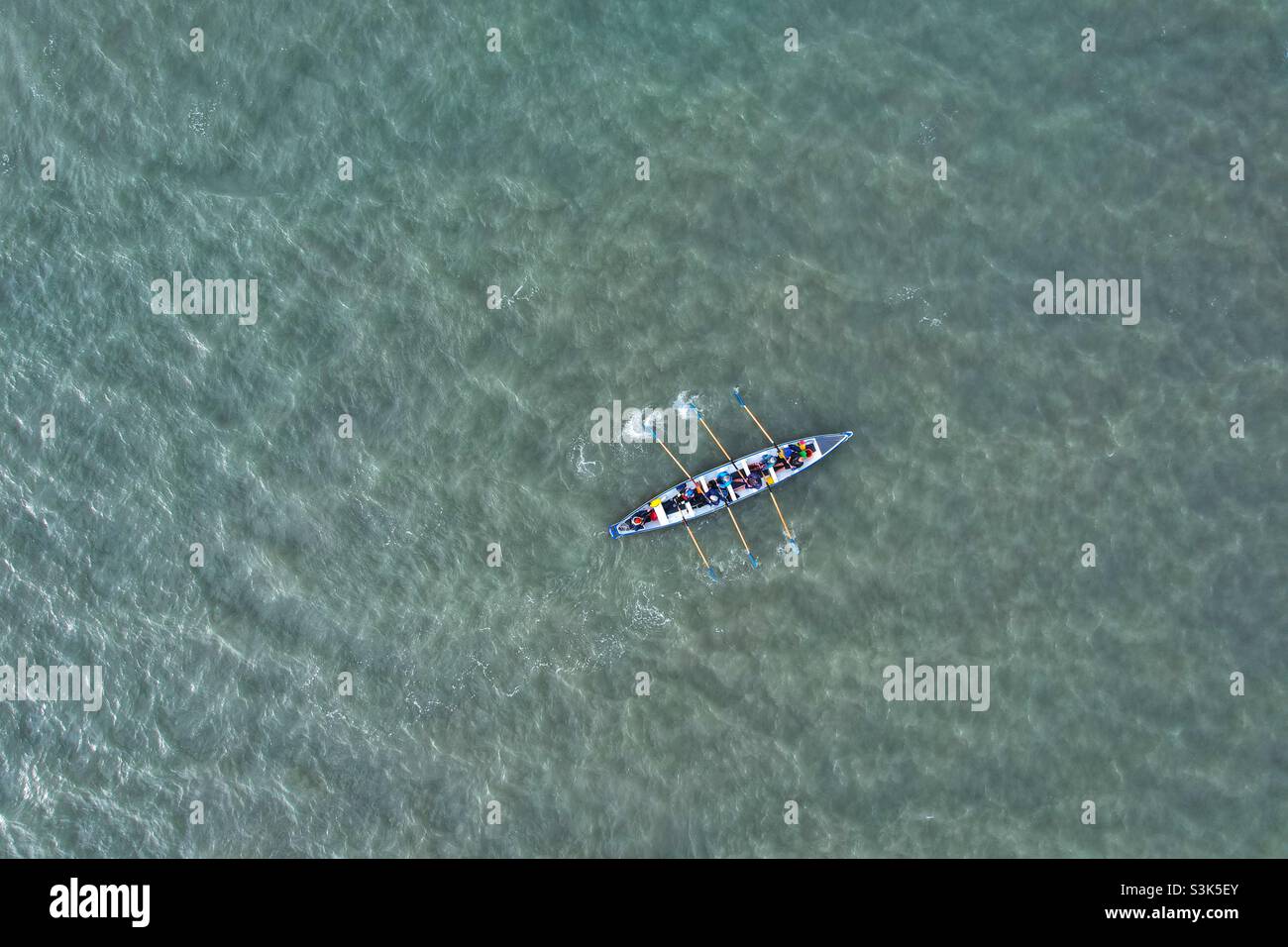 Rowing boat at sea Stock Photo - Alamy