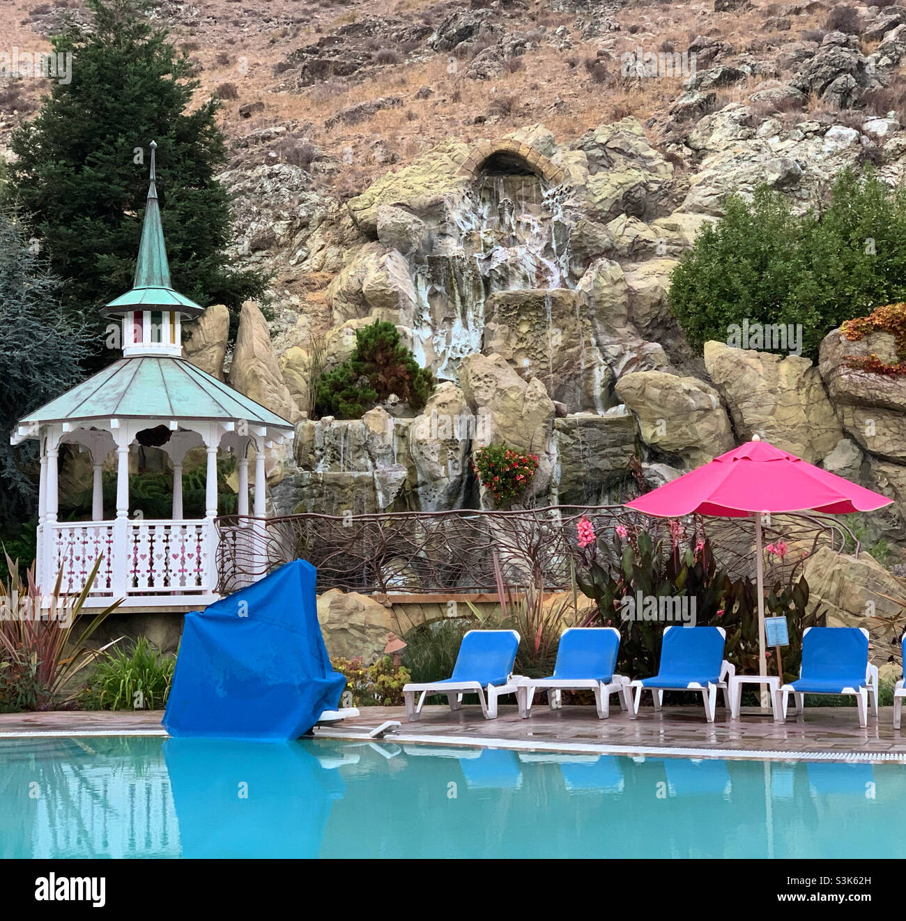 September, 2021, swimming pool, Madonna Inn, San Luis Obispo, San Luis ...