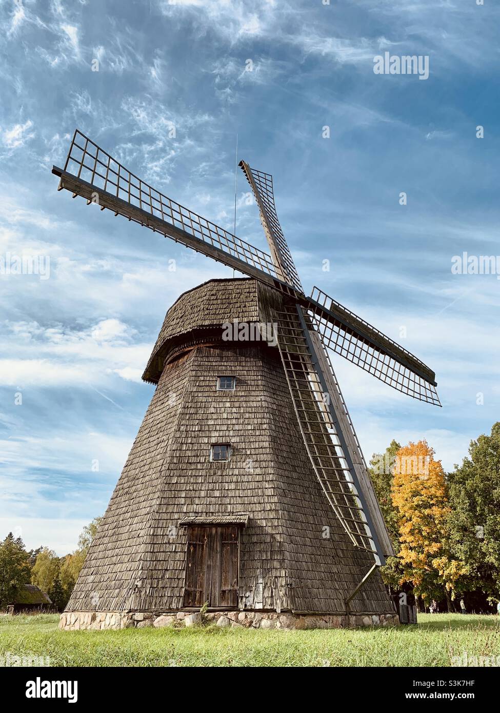 Old wooden windmill in hi-res stock photography and images - Alamy