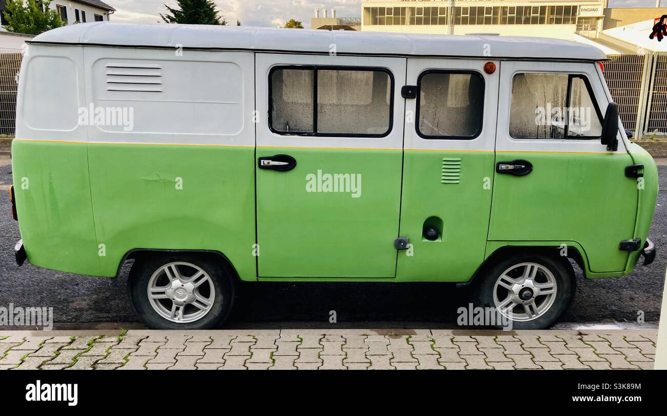 Historic Bus UAZ Buchanka Stock Photo - Alamy