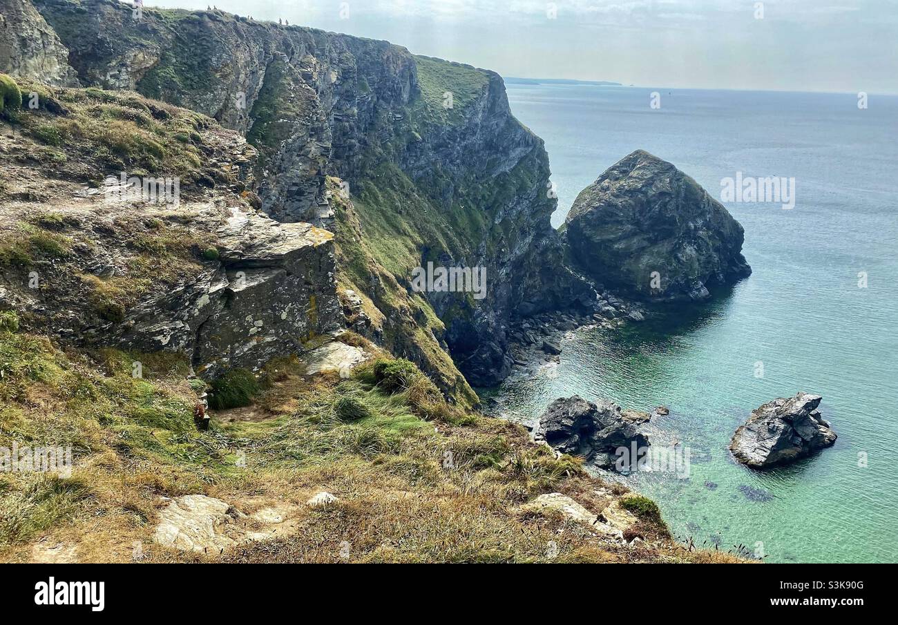 Bedruthan steps. Cornwall Stock Photo - Alamy