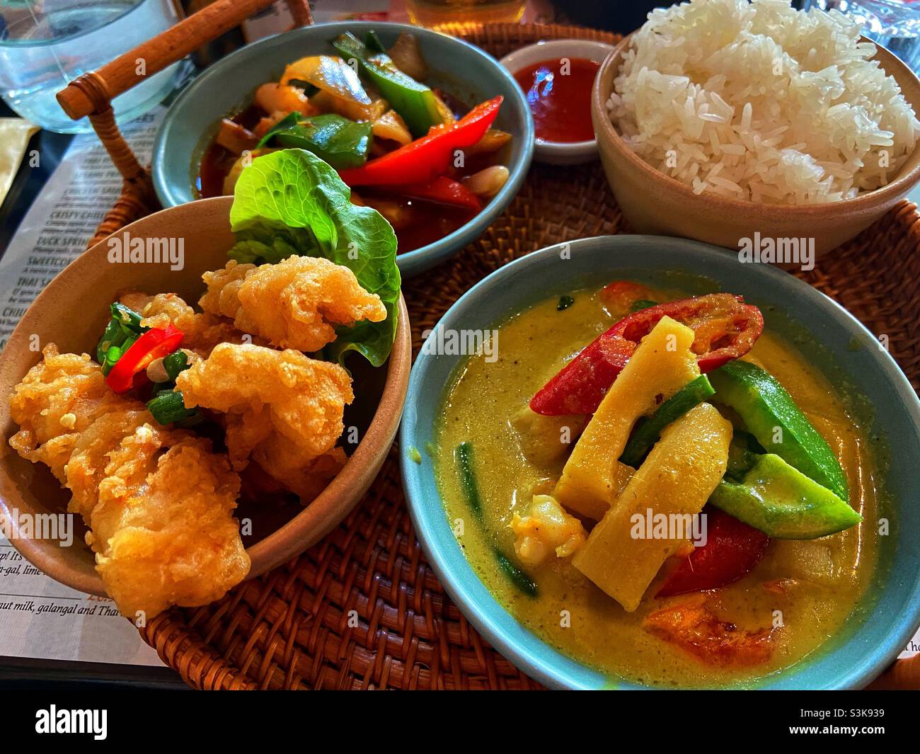 Thai Seafood Lunch Platter Stock Photo - Alamy