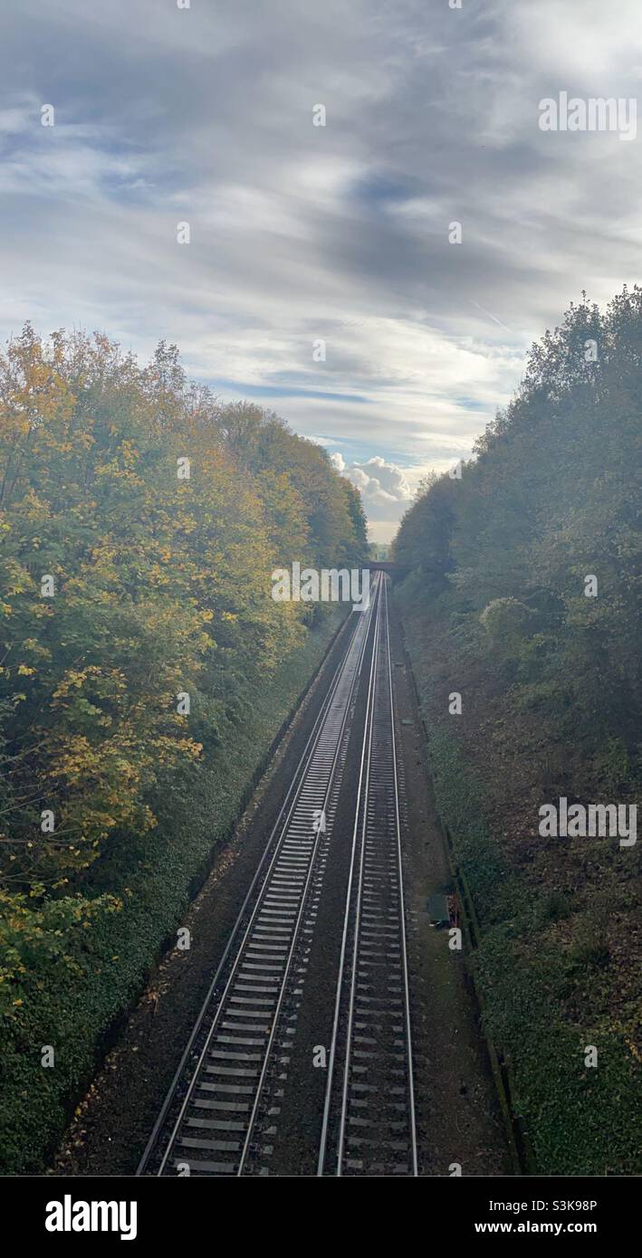 Train Rods, Train way, destination, optimistic Stock Photo - Alamy