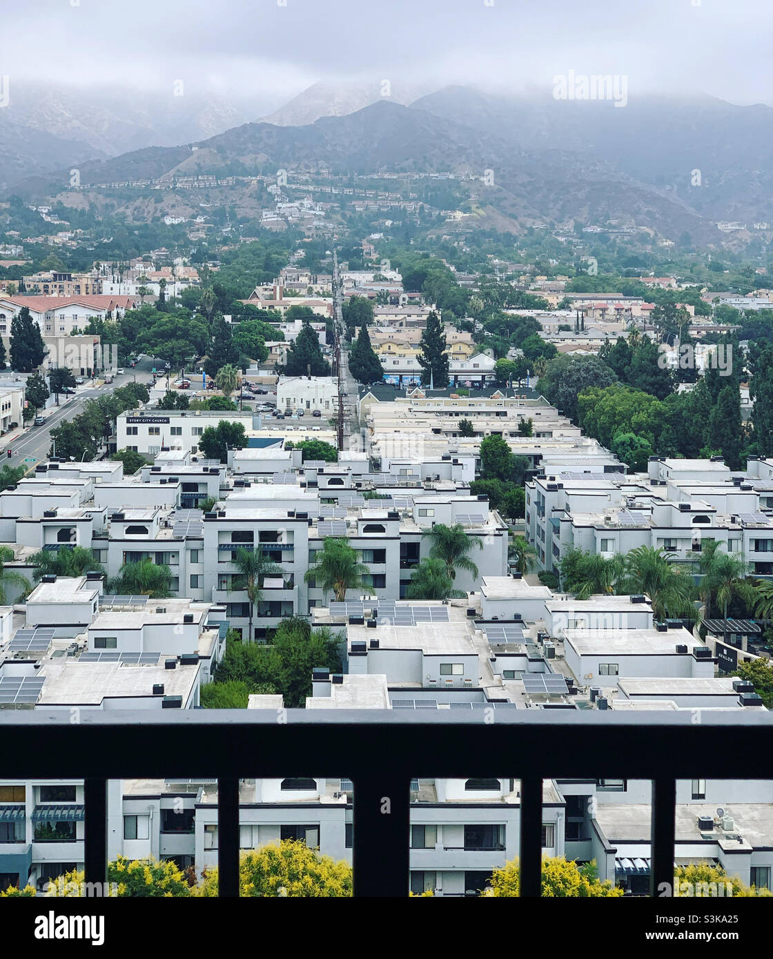 September, 2021, view from the Holiday Inn Burbank Media Center ...