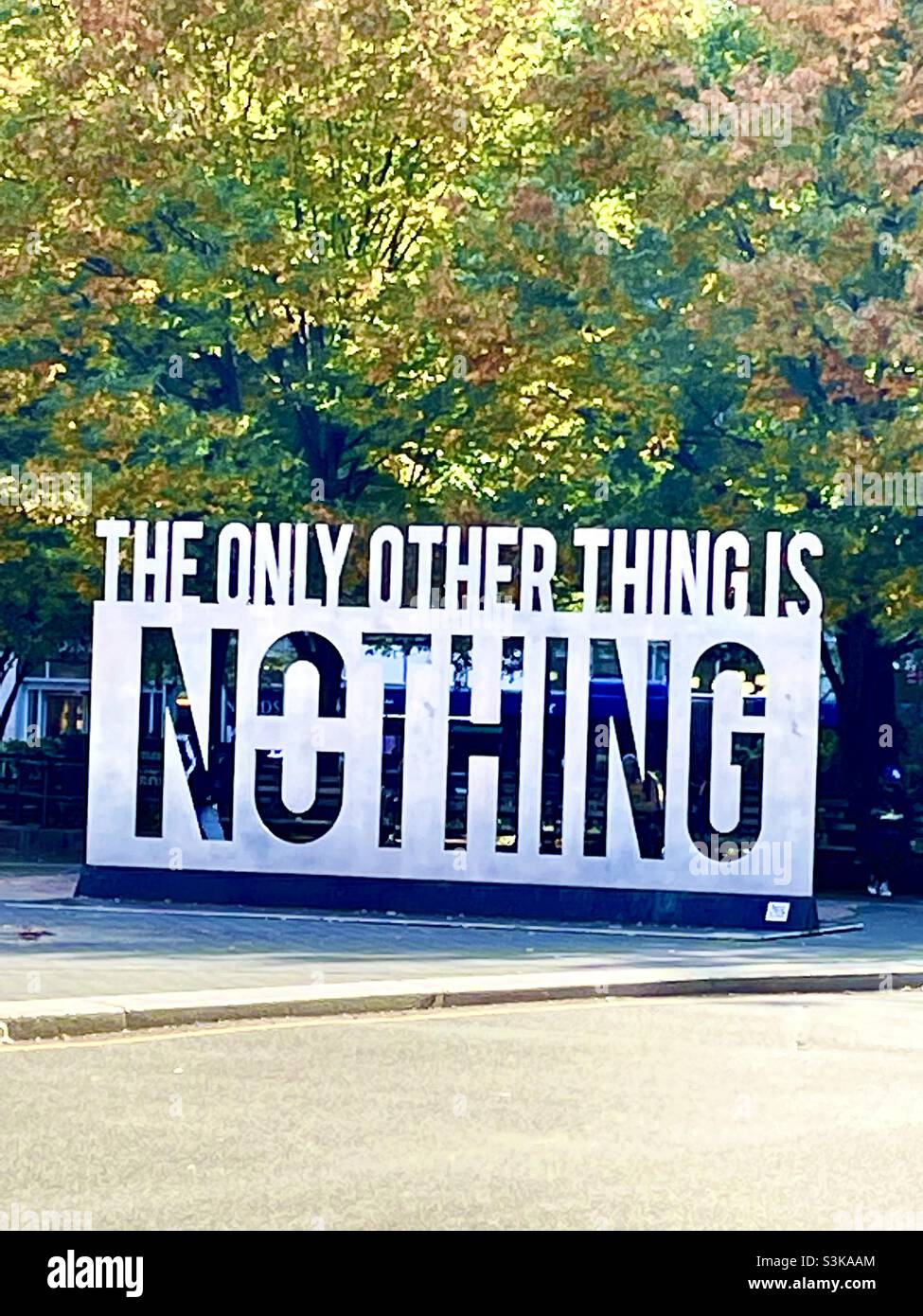 Text art installation hi-res stock photography and images - Alamy