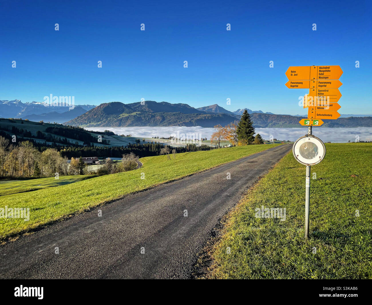 Hiking path in Switzerland Stock Photo - Alamy