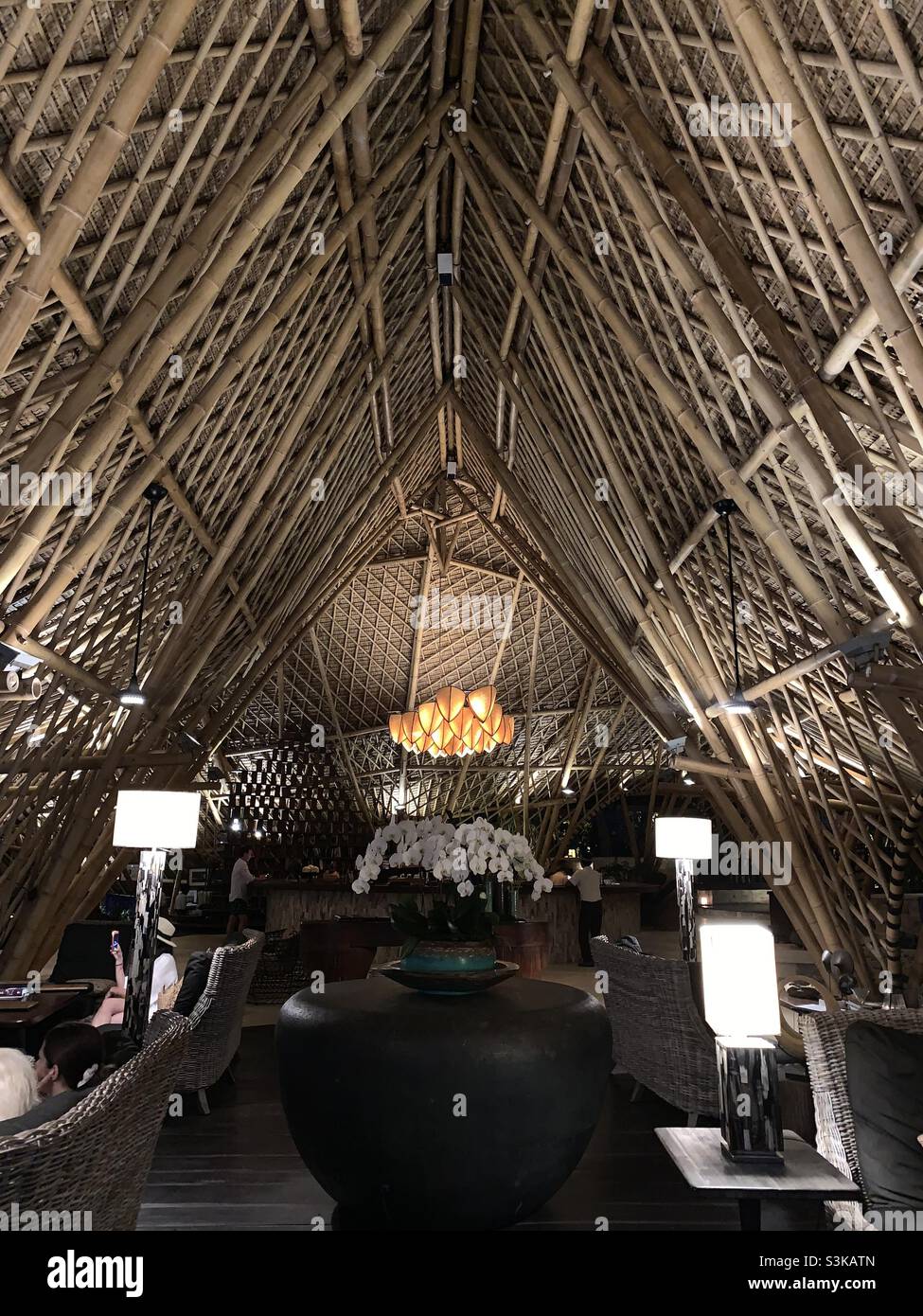 Interior design wood bamboo hi-res stock photography and images - Alamy