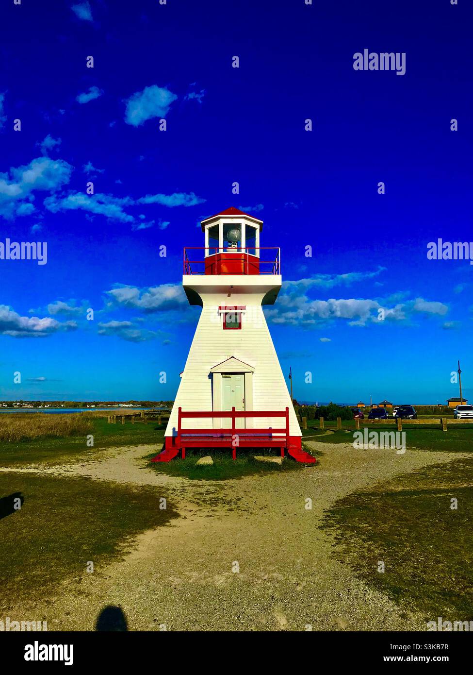 Phare de Carleton, Carleton beach lighthouse Stock Photo - Alamy