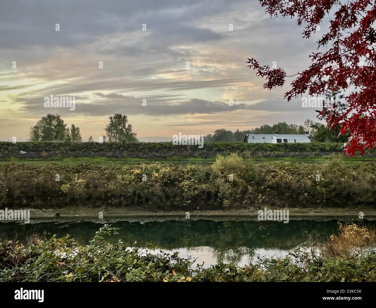 Morning sunrise in the country Stock Photo - Alamy