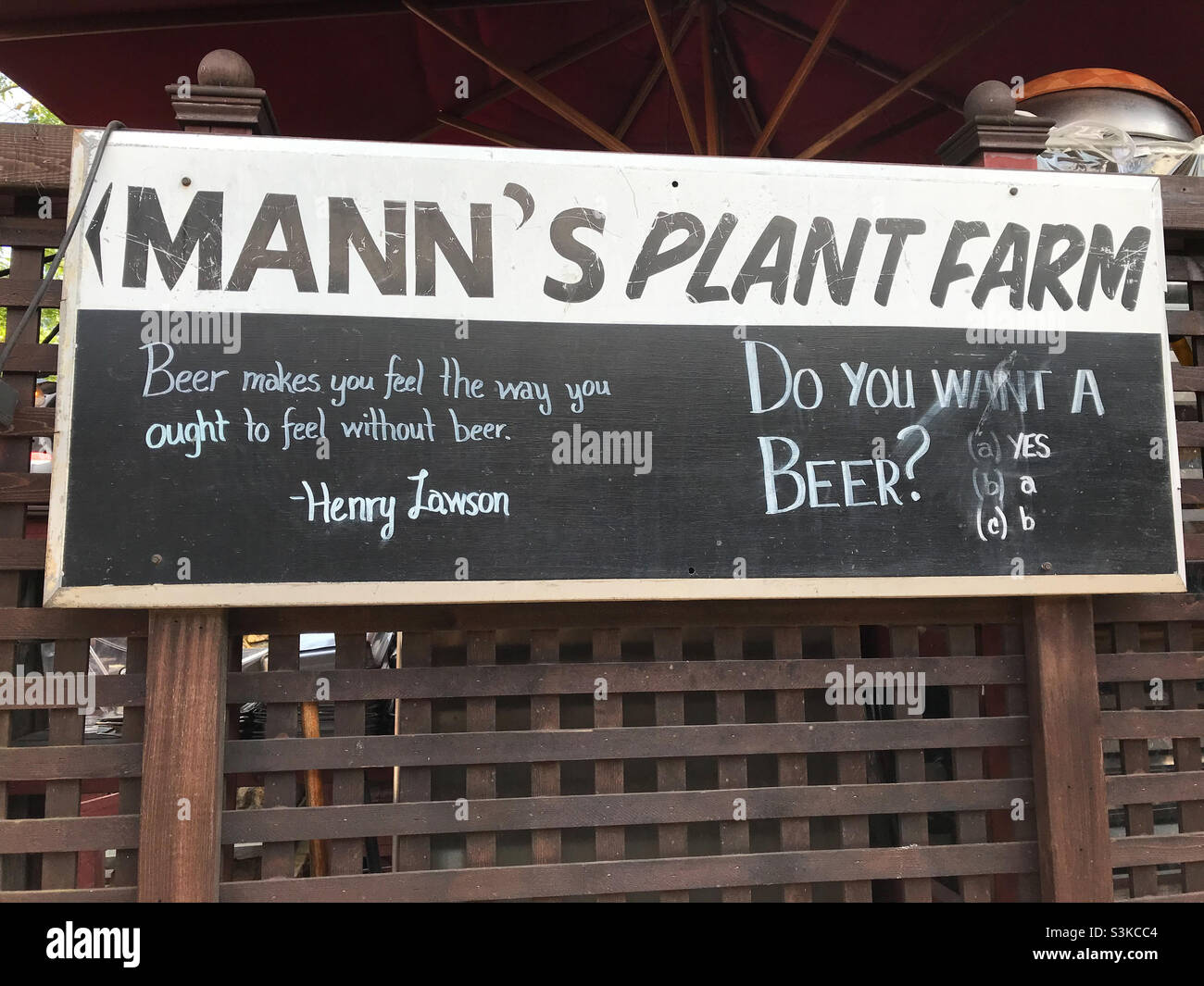 Beer board in restaurant Stock Photo - Alamy